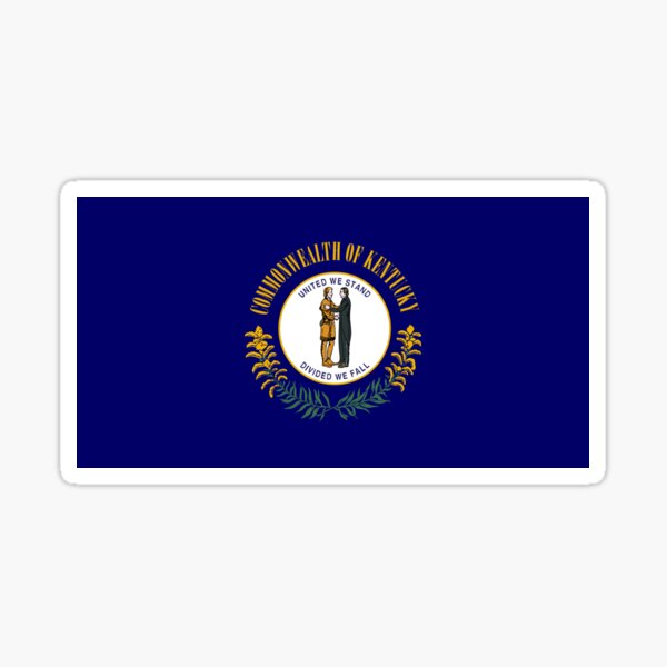 "Kentucky State Flag USA Louisville Bedspread T-Shirt Sticker" Sticker ...