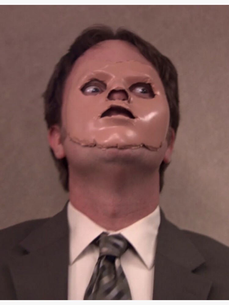 "THE OFFICE DWIGHT MASK FIRST AID FAIL CPR" Sticker for Sale by ...