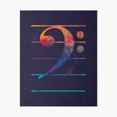 "Bass Clef Color" Art Board Print by leandrojsj | Redbubble
