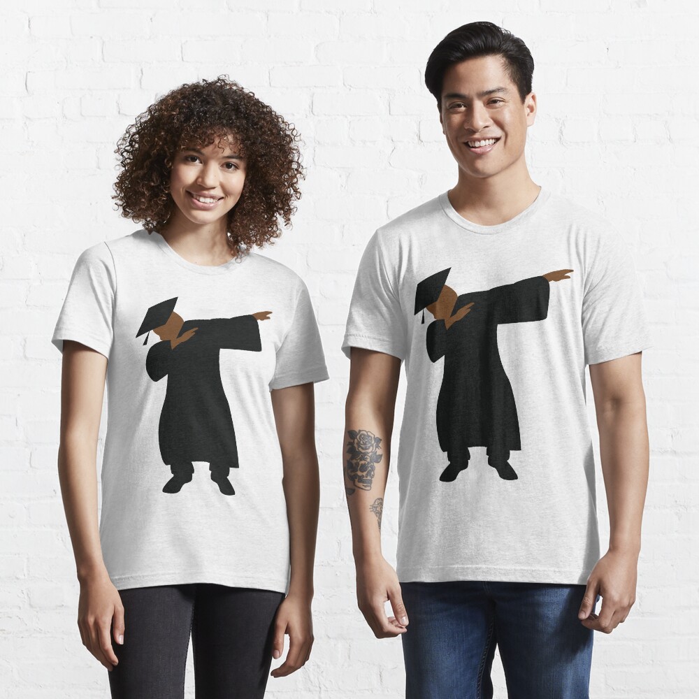 "HBCU Black Man Graduate Dabbing Graduation Cap & Gown" T-shirt for ...