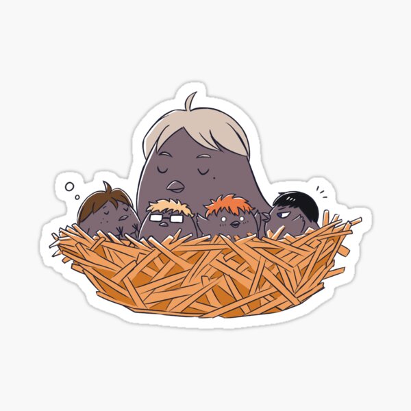 "Haikyuu Baby Crows" Sticker by marinazapfan | Redbubble