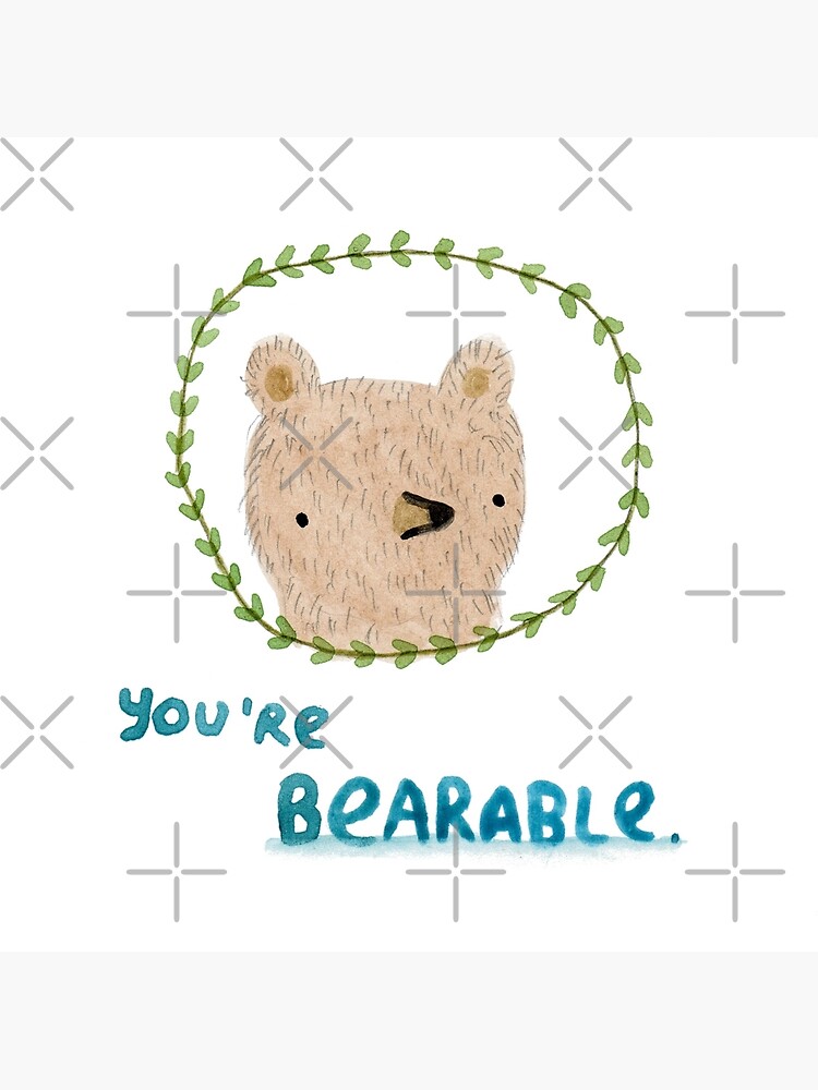 "Bearable Bear" Framed Art Print for Sale by SophieCorrigan | Redbubble