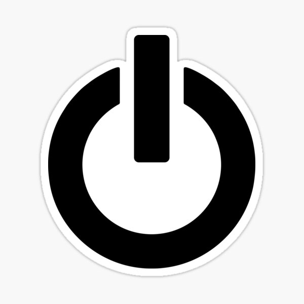 "Power Button (black)" Sticker for Sale by XOOXOO | Redbubble