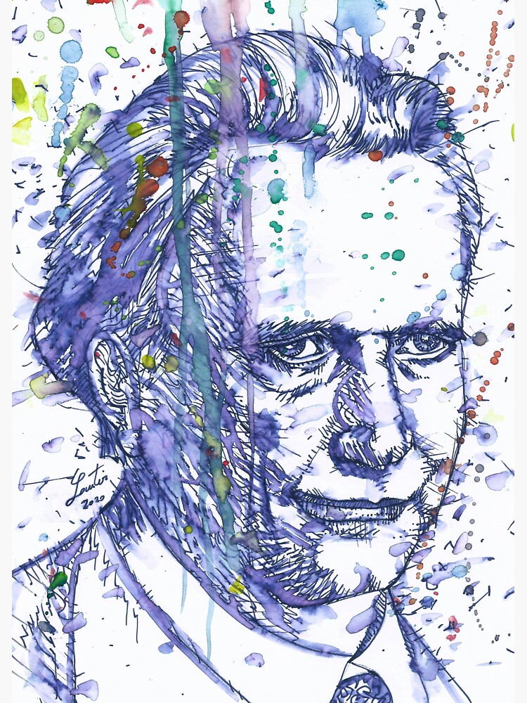 "KARL JASPERS watercolor and ink portrait" Sticker for Sale by lautir ...