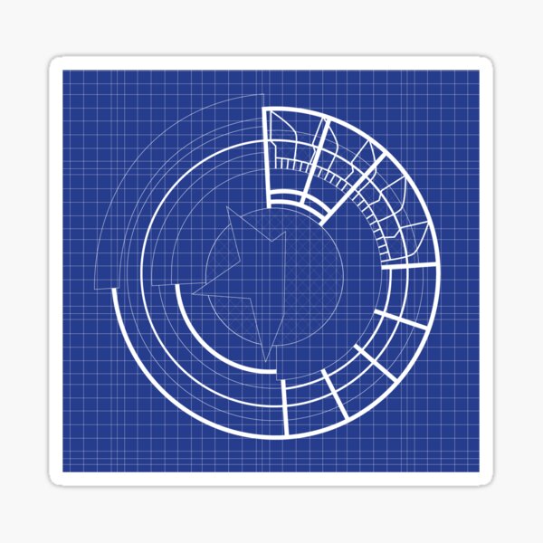 "Blueprint Prototype Shield" Sticker for Sale by ConcreteBalloon ...