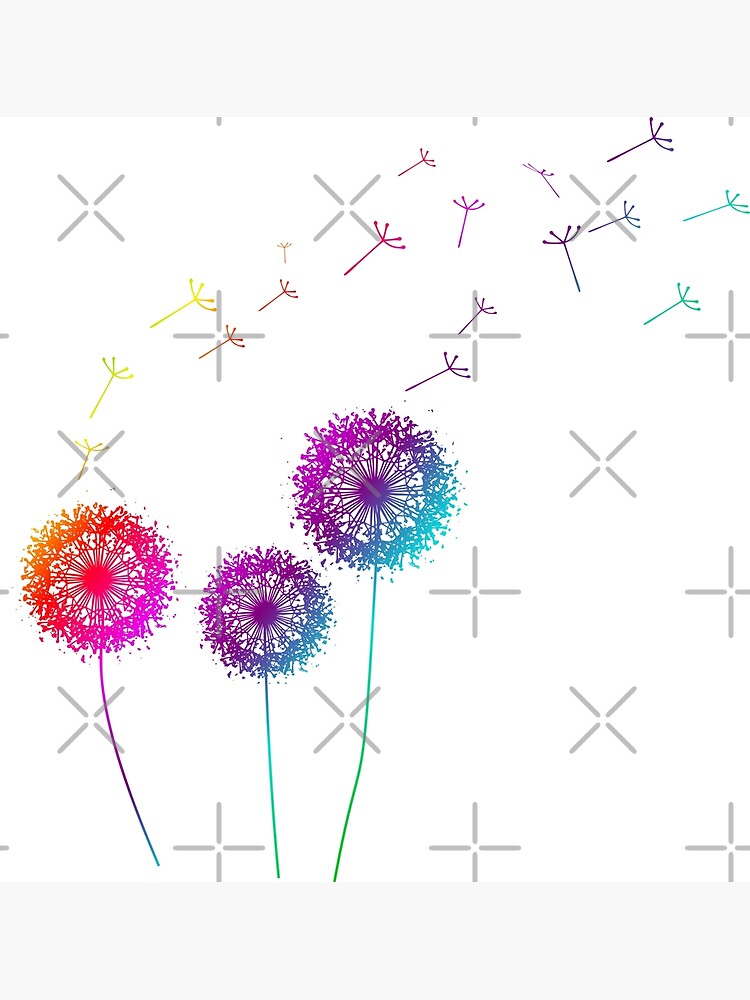 "Dandelion dandelion rainbow colors colorful" Poster by ChrissiCreation ...