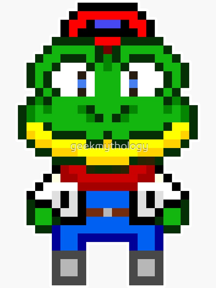 "Slippy Toad - Star Fox Team Mini Pixel" Sticker by geekmythology ...
