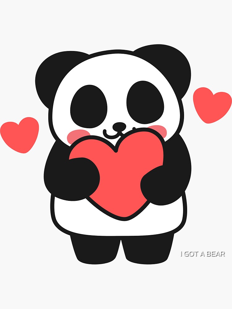 "Oh! Panda got my heart Sticker" Sticker for Sale by jpandakuma | Redbubble