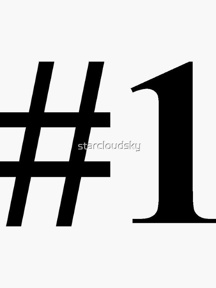 "Number One, #1" Sticker for Sale by starcloudsky | Redbubble