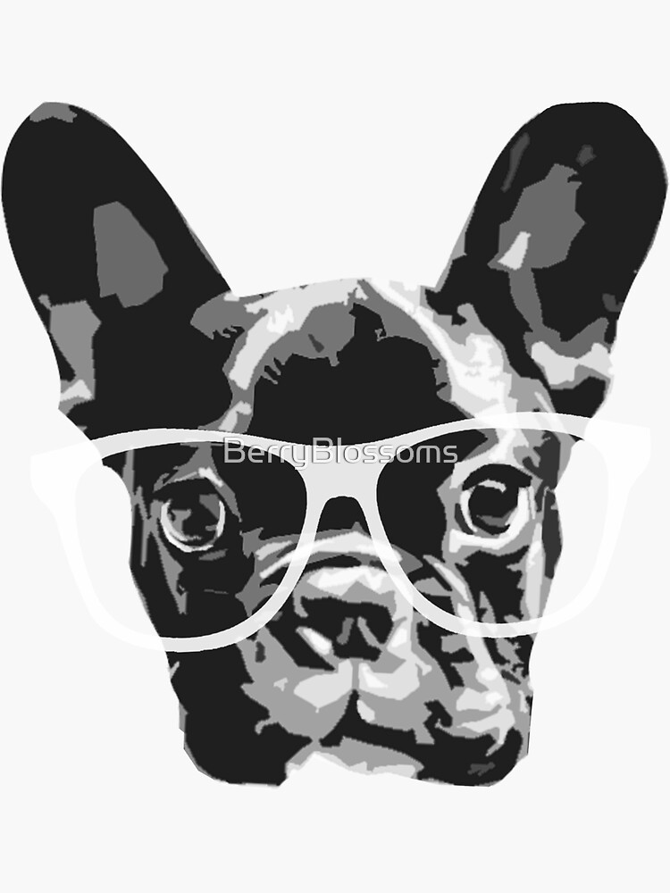 "nerd dog" Sticker for Sale by BerryBlossoms | Redbubble