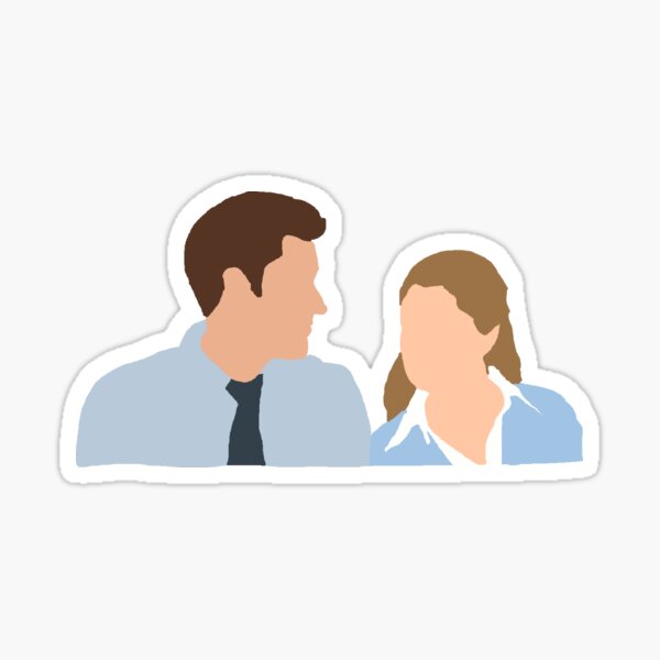 "Jim and Pam" Sticker for Sale by StickersBySEA | Redbubble
