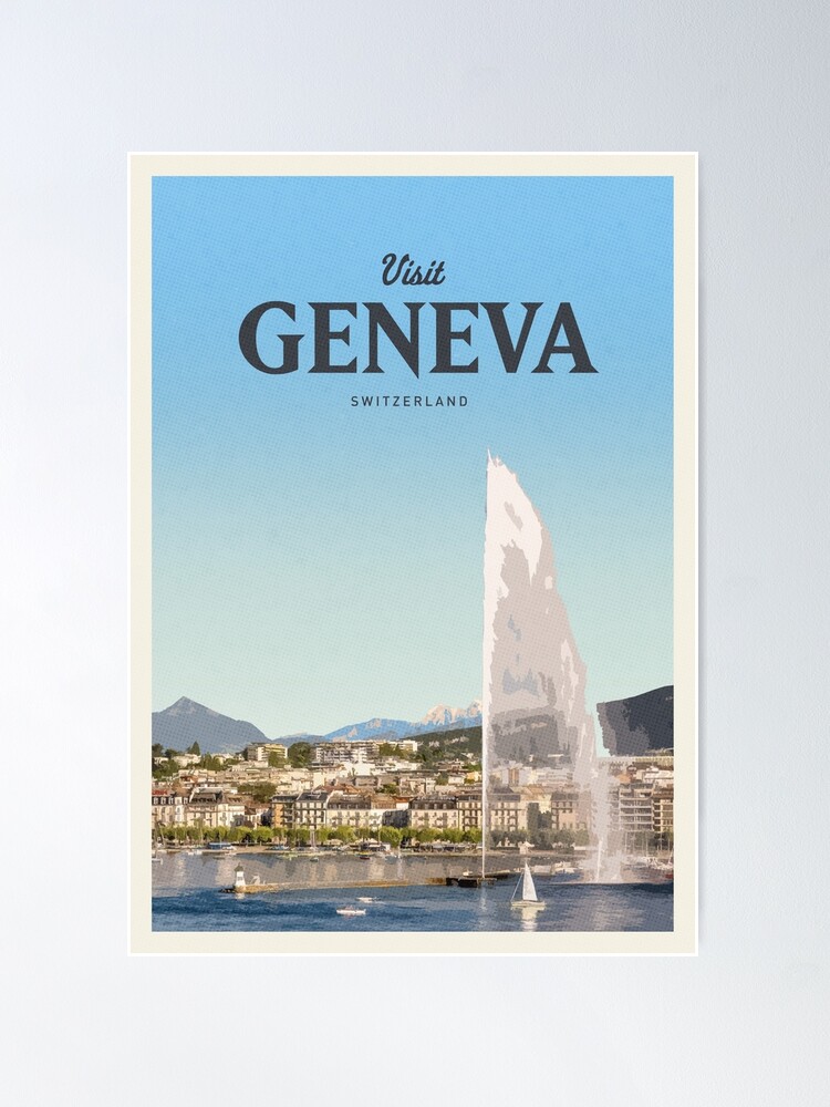 "Visit Geneva" Poster for Sale by CallumGardiner | Redbubble