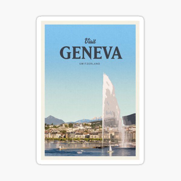 "Visit Geneva" Sticker by CallumGardiner | Redbubble