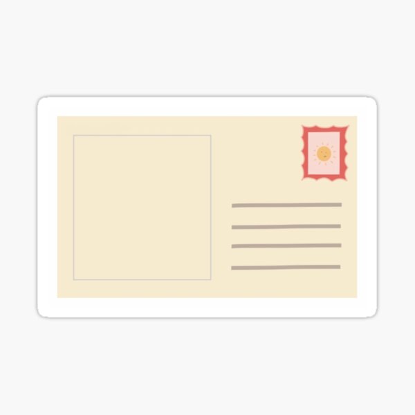 "Blank Postcard" Sticker for Sale by EllianaJay | Redbubble