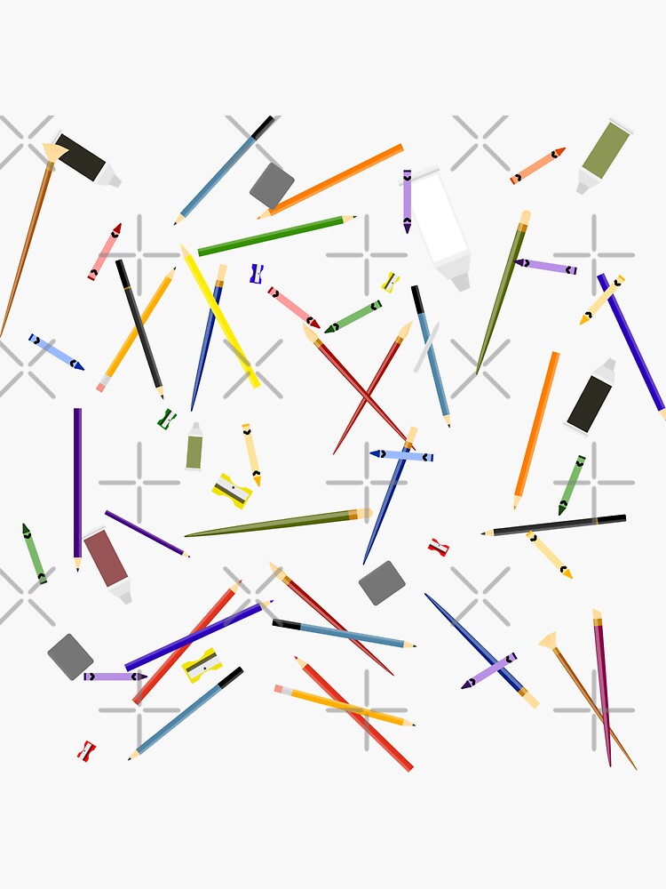 "Art Supply Scatter" Sticker by NoviMullins | Redbubble