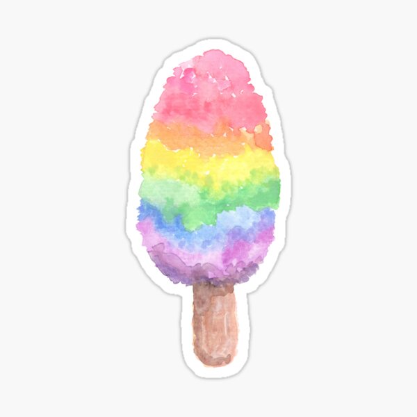 "rainbow ice pop" Sticker for Sale by dodidoodles | Redbubble