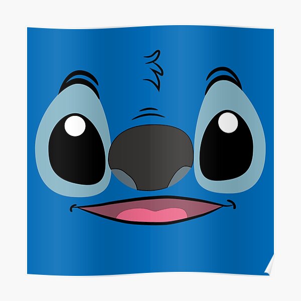 "Stitch Face" Poster for Sale by Julia2Julia | Redbubble