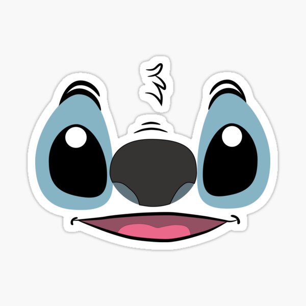 "Stitch Face" Sticker for Sale by Julia2Julia | Redbubble