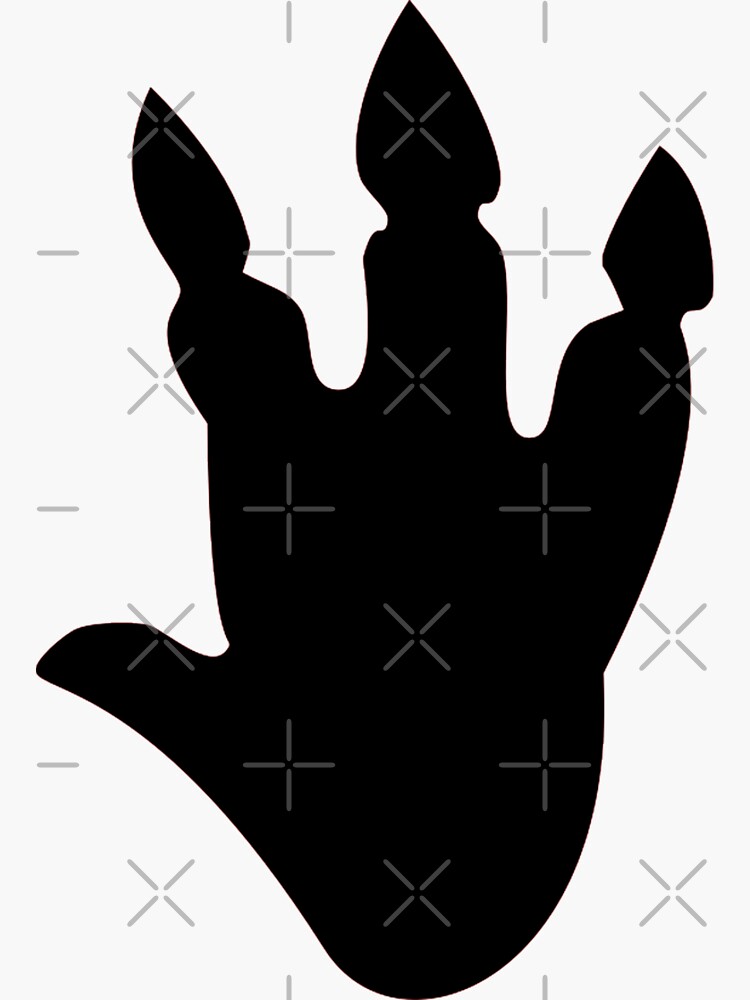 "Dinosaur Footprint - allosaurus - White " Sticker for Sale by ...