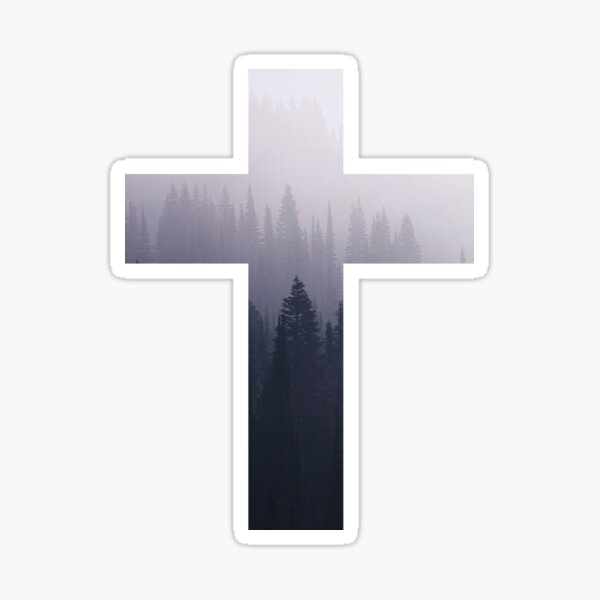 "Forest Cross" Sticker for Sale by SuperFluff | Redbubble