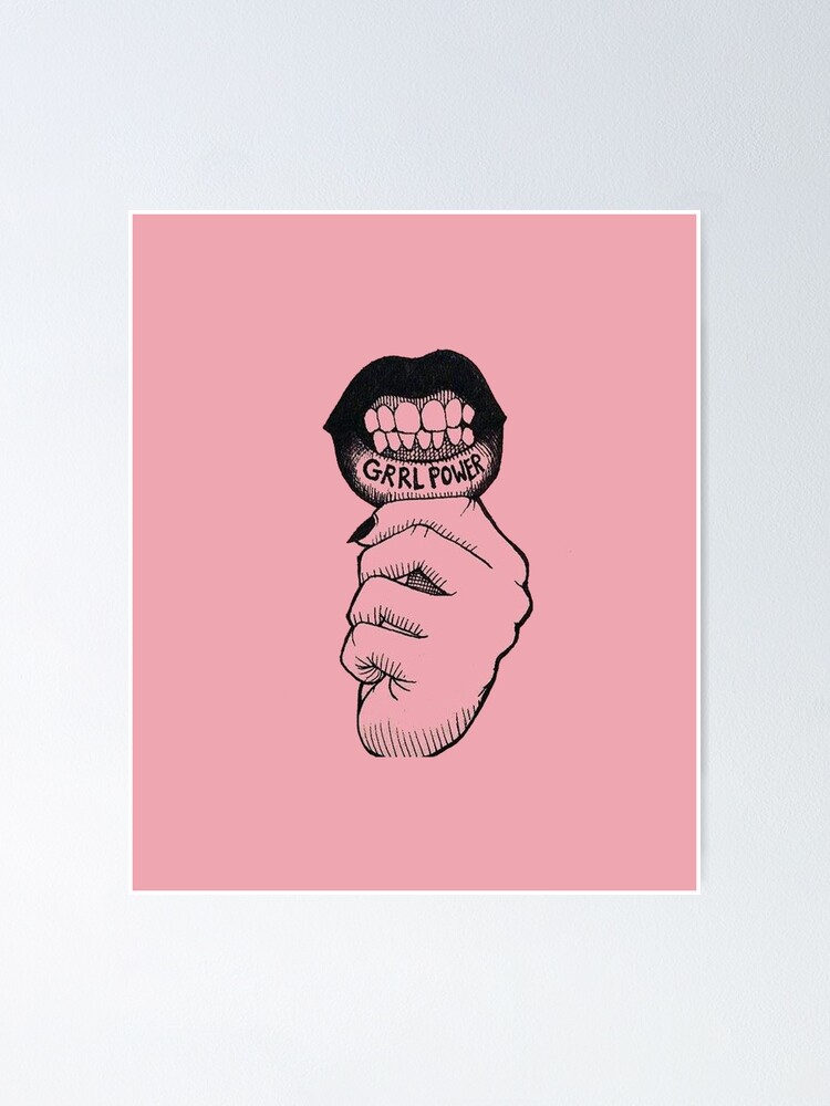 Girl Power Lips Tattoo Poster For Sale By Shop4fun Redbubble