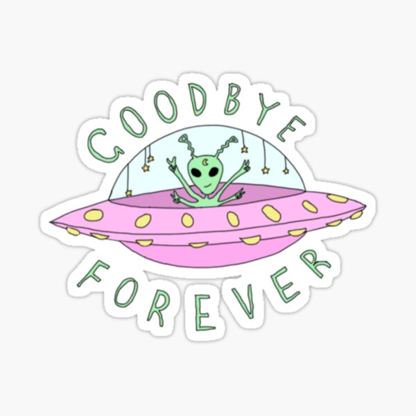 "GOODBYE" Sticker by lazyville | Redbubble
