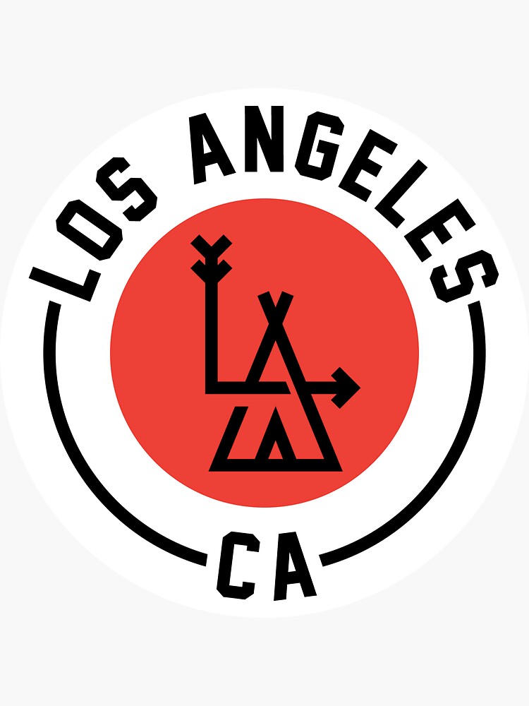 "LA - Los Angeles" Sticker for Sale by JamesShannon | Redbubble