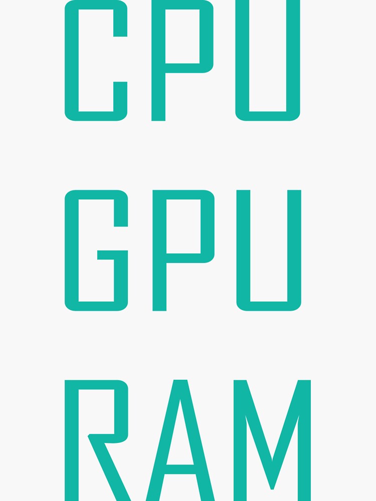 "Hardware Components PC CPU GPU RAM" Sticker for Sale by evogamestar69 ...