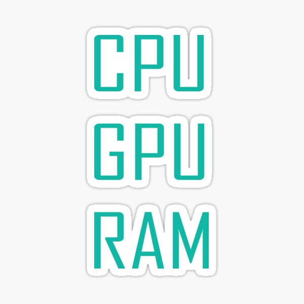 "Hardware Components PC CPU GPU RAM" Sticker for Sale by evogamestar69 ...