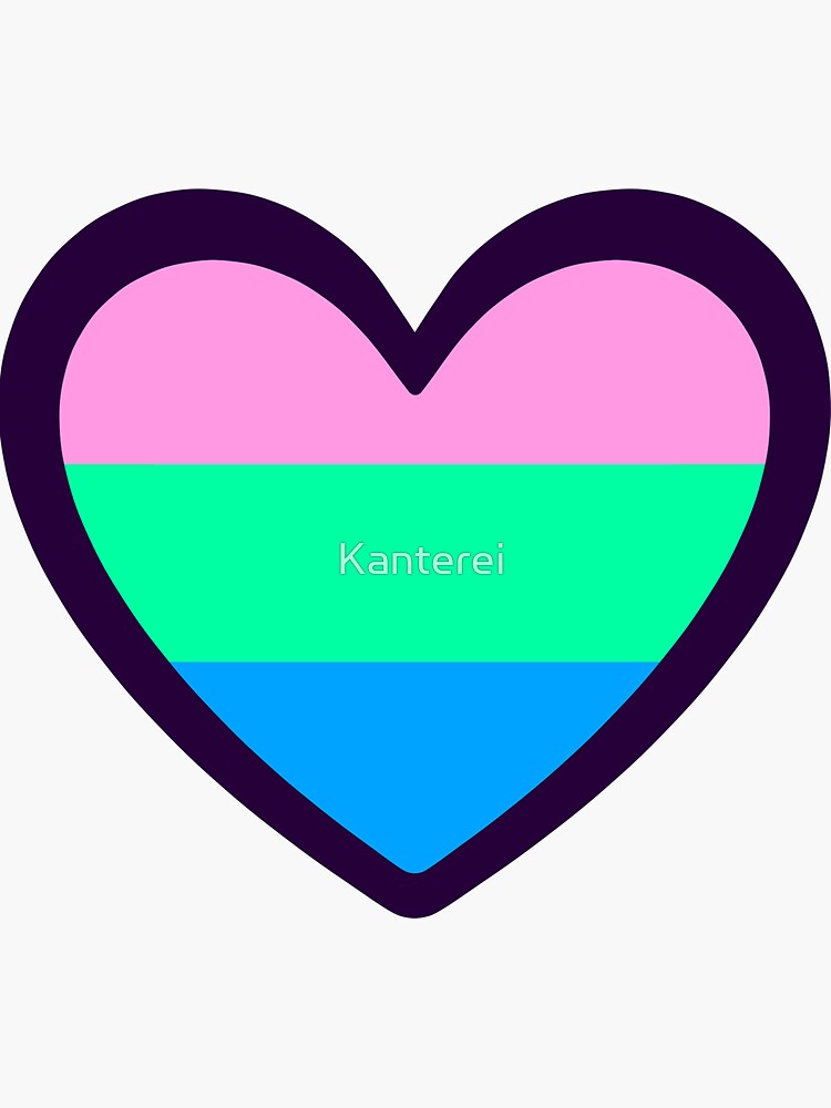 "Pride Hearts - Polysexual" Sticker for Sale by Kanterei | Redbubble