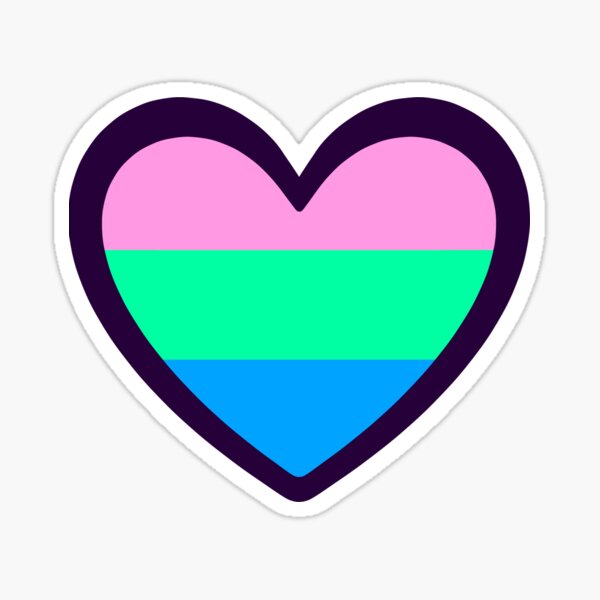 "Pride Hearts - Polysexual" Sticker for Sale by Kanterei | Redbubble