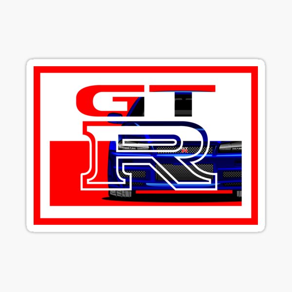 "GTR Square" Sticker for Sale by igenidz | Redbubble