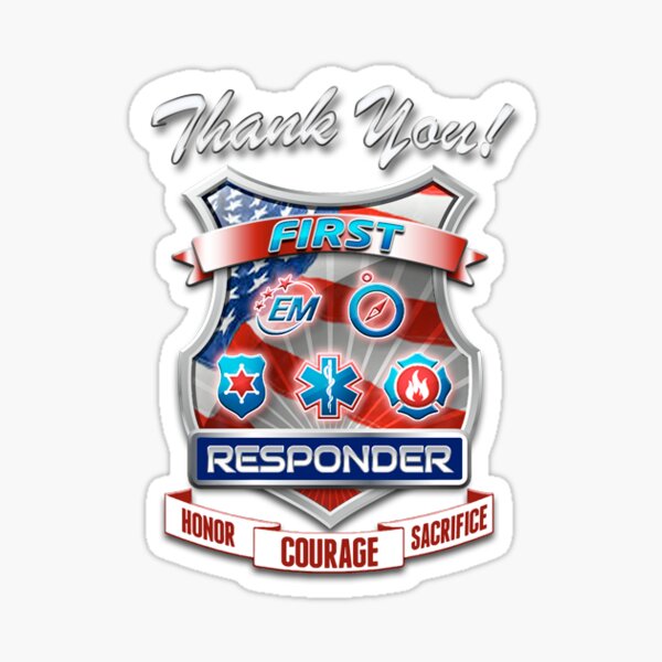 "First Responder " Sticker by zeilerMakes | Redbubble