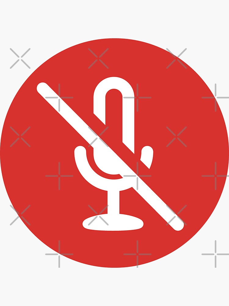 "Muted Mic" Sticker for Sale by tldeutsch | Redbubble