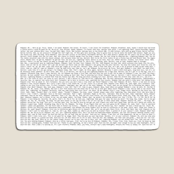 "Cars Script " Magnet for Sale by LongSpicy2 | Redbubble