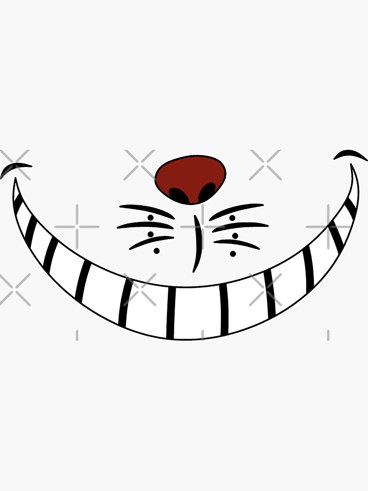 "Cheshire Cat's smile" Sticker for Sale by Lanfa | Redbubble
