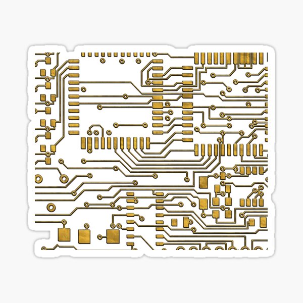 "Computer Circuit Board " Sticker for Sale by CroDesign | Redbubble