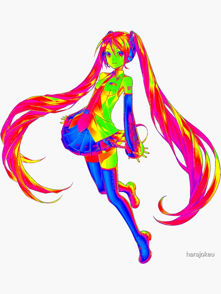 "scene miku" Sticker for Sale by harajokeu | Redbubble