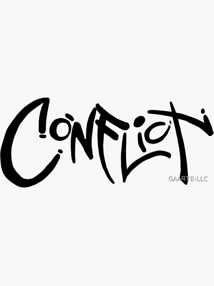 "Graphic - Conflict " Sticker by GAARTE-LLC | Redbubble