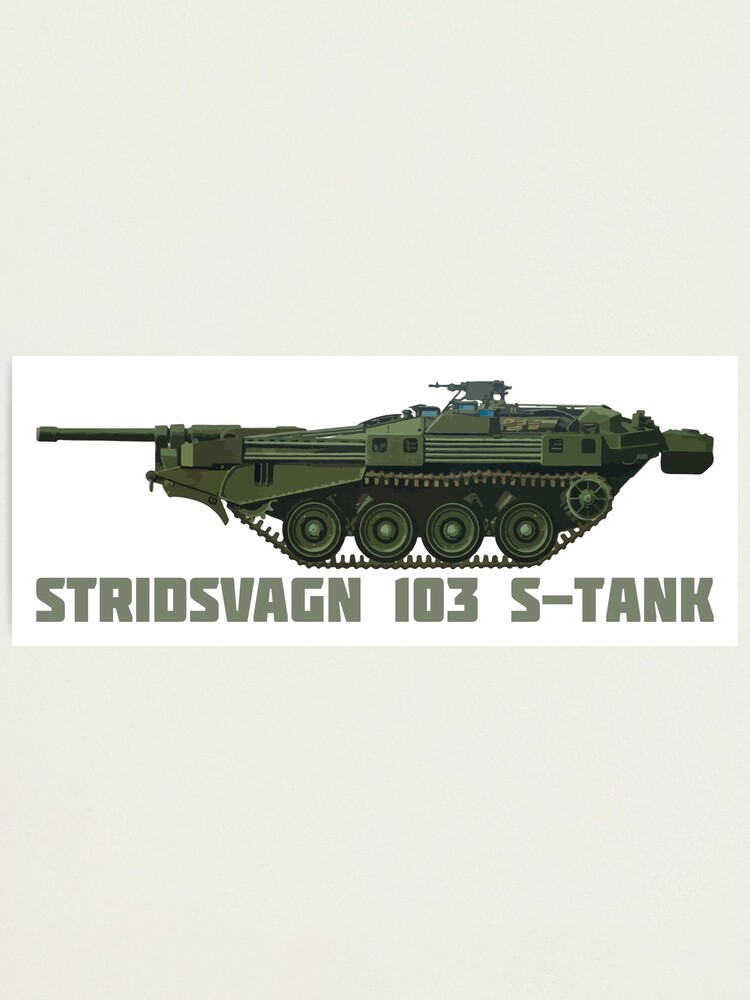 "Stridsvagn Strv 103 S-Tank Sweden Main Battle Tank" Photographic Print by Battlefield | Redbubble