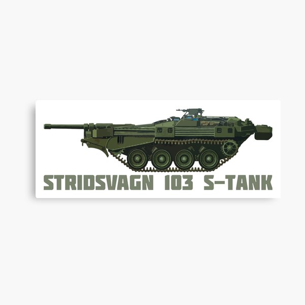 "Stridsvagn Strv 103 S-Tank Sweden Main Battle Tank" Canvas Print for ...