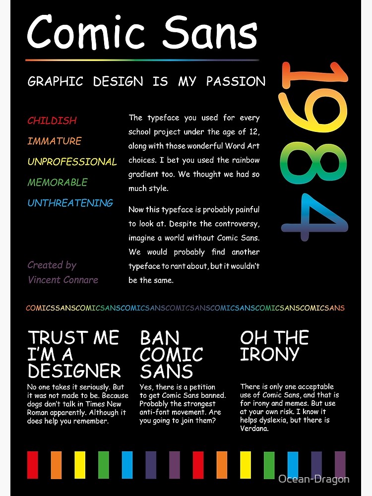 "Relating with Comic Sans" Poster for Sale by Ocean-Dragon | Redbubble