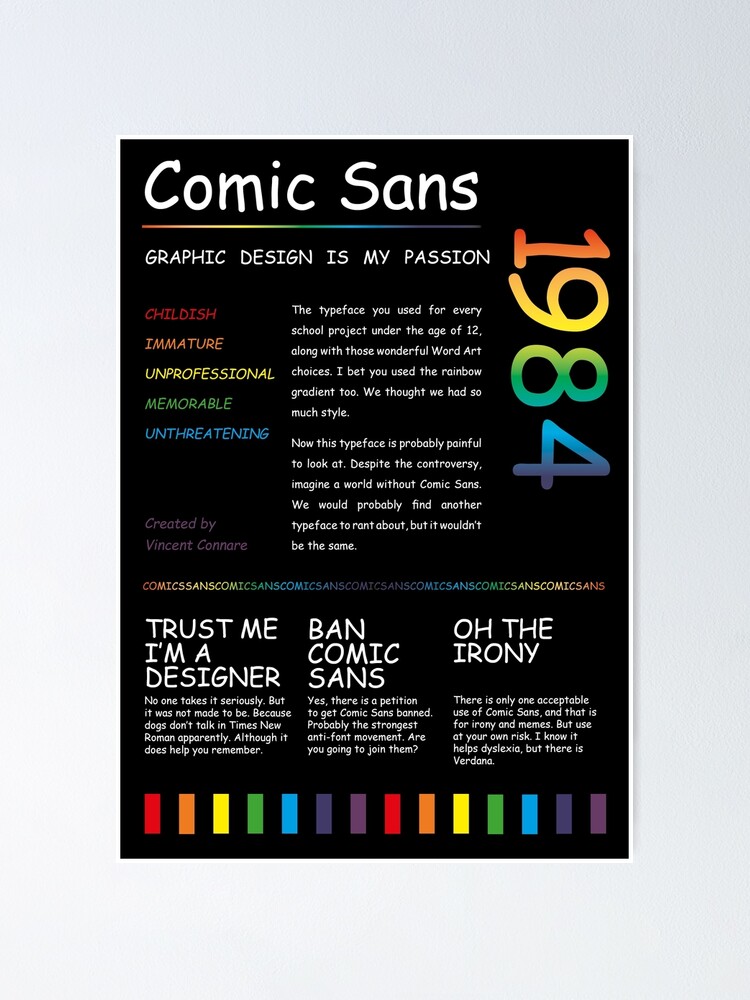"Relating with Comic Sans" Poster for Sale by Ocean-Dragon | Redbubble