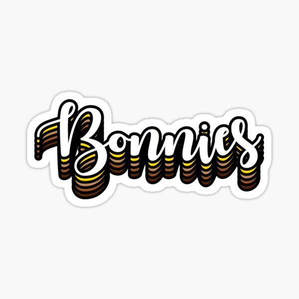 "Bonnies Cursive Stacked" Sticker for Sale by maddiefrick | Redbubble