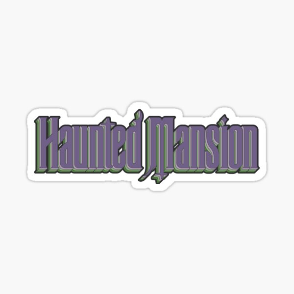 "Haunted Mansion RetroType" Sticker for Sale by andmoore | Redbubble