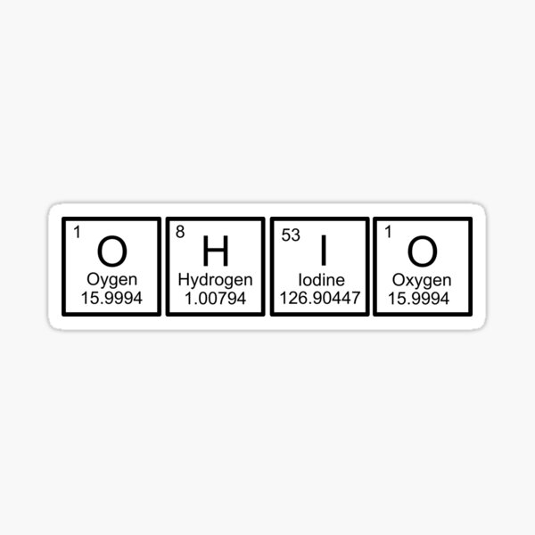 "Ohio Science Periodic Table" Sticker for Sale by sjohnson612 | Redbubble