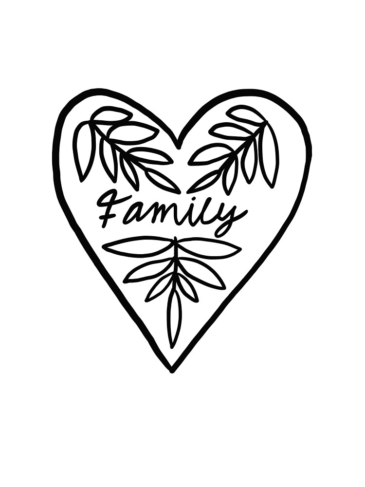 "Family heart" Sticker for Sale by LisetteAker | Redbubble