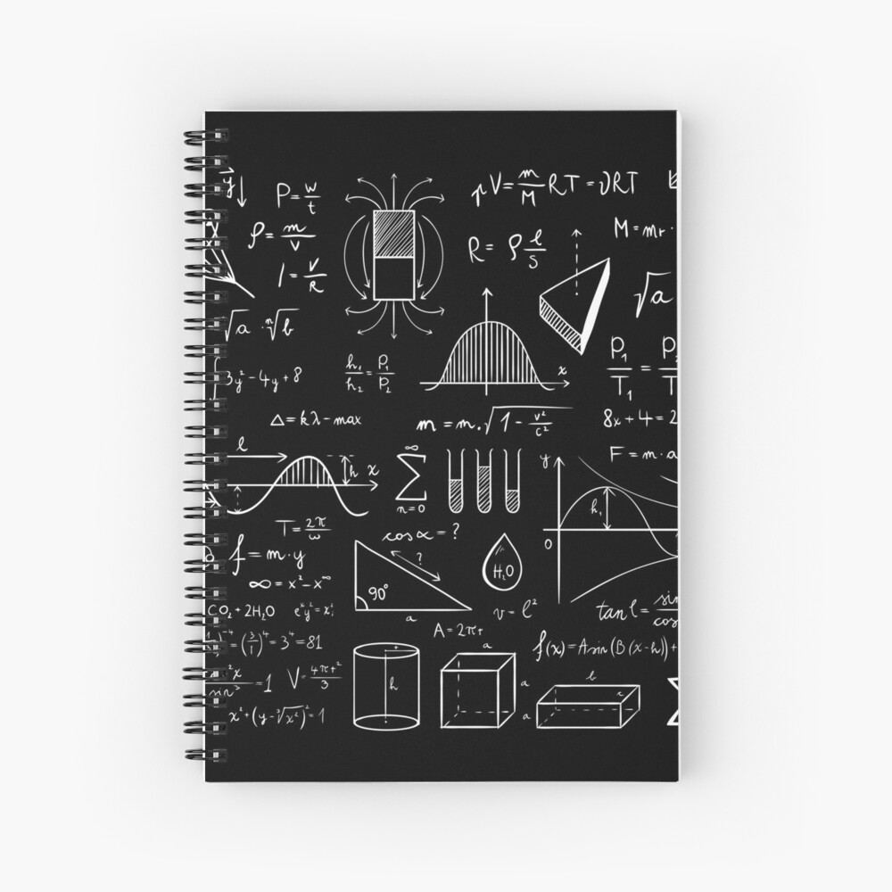 "Science Physics Pattern " Spiral Notebook for Sale by vladocar | Redbubble