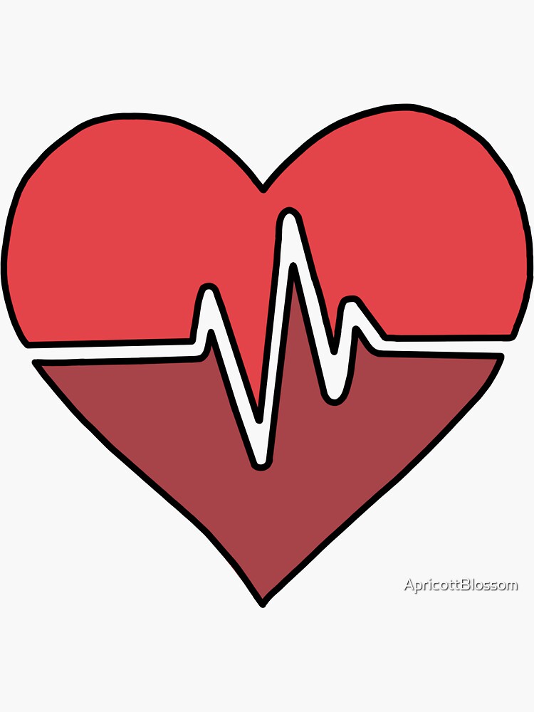 "Heart Rate" Sticker for Sale by ApricottBlossom | Redbubble