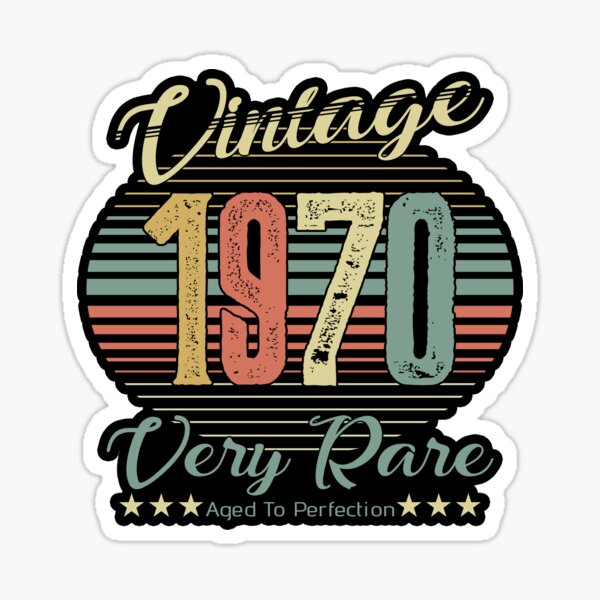 "Vintage 1970 Retro Very Rare " Sticker by sunilbelidon | Redbubble